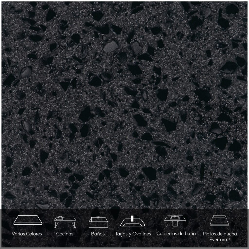 Formica® Placa De Superficie Sólida Everform™ Mod. 501 Black Lava .76 X ...