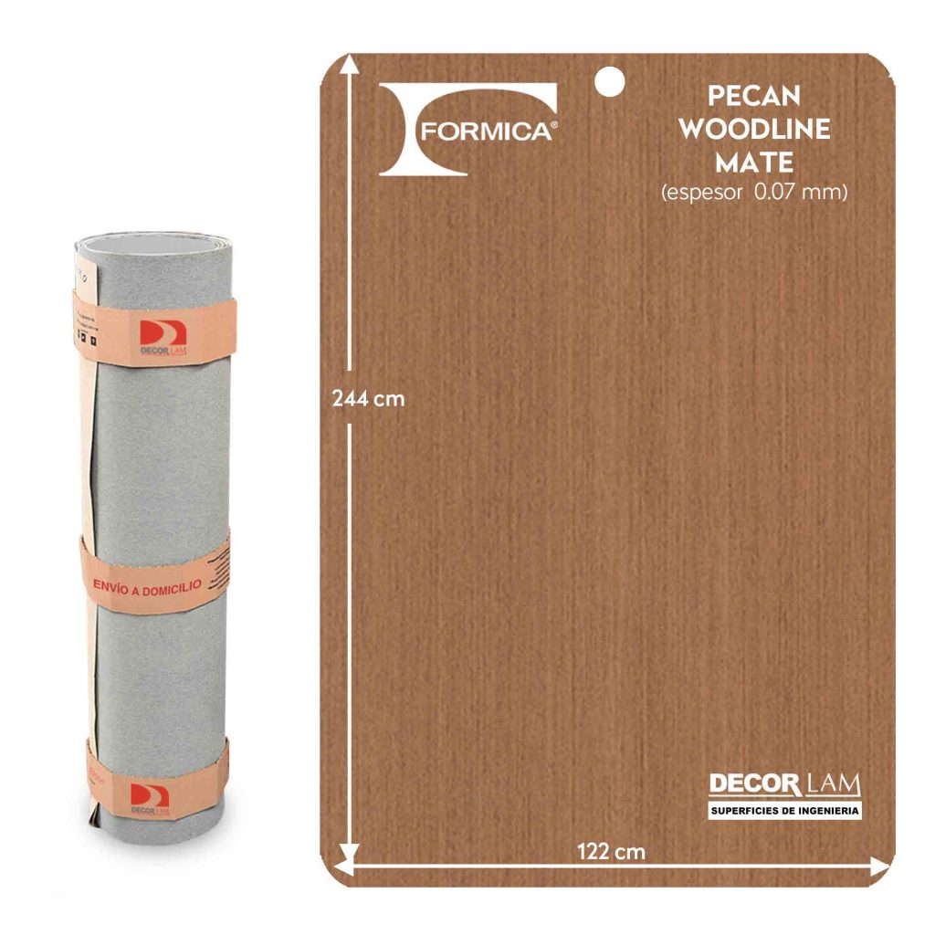 Formica® Laminado Modelo: 5883 Pecan Woodline Medida: 1.22 X 2.44 mts ...