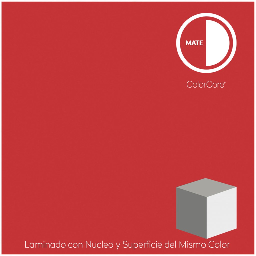 Formica® ColorCore® Spectrum Red Mismo Núcleo 1.22 x 3.05 mts. Laminado ...