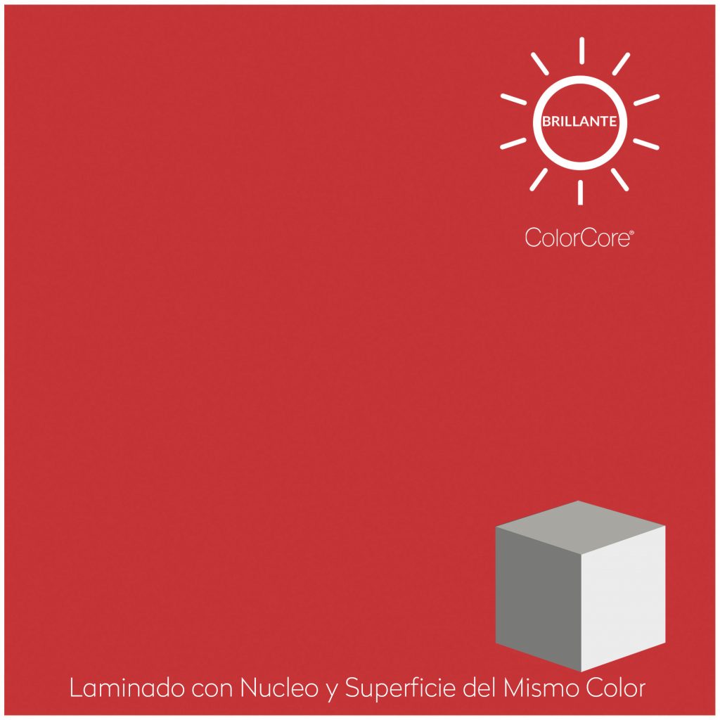 Formica® ColorCore® Spectrum Red Mismo Núcleo 1.22 x 3.05 mts. Laminado ...