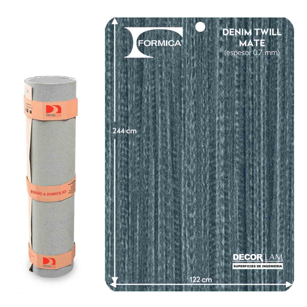 Formica® Laminado Denim Twill Modelo: 8814 Medida: 1.22 X 2.44 mts. En ...