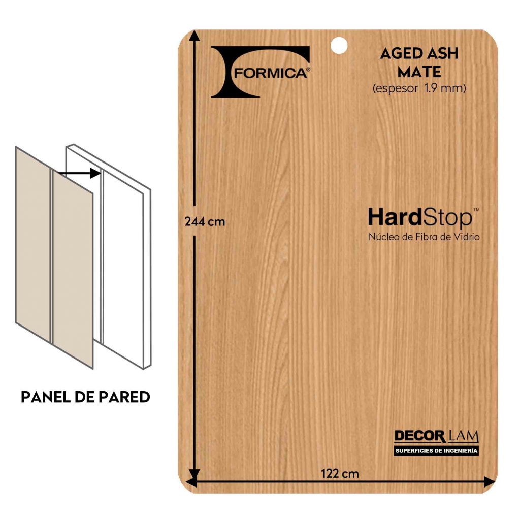 Formica® Panel HardStop™ Aged Ash Modelo: 8844 Medida: 1.22 X 2.44 mts ...