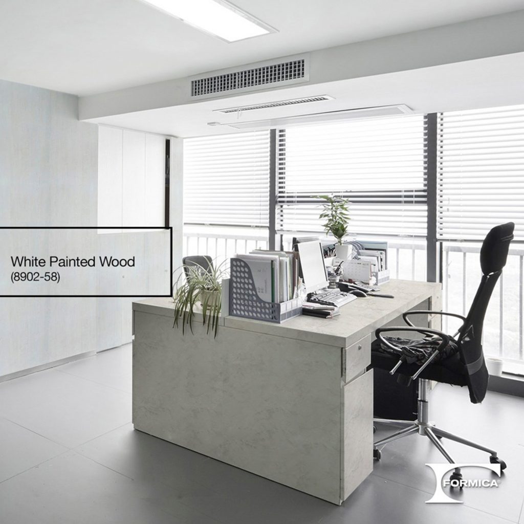 Formica® Laminado Modelo: 8902 White Painted Wood Medida: 1.22 X 2.44 ...