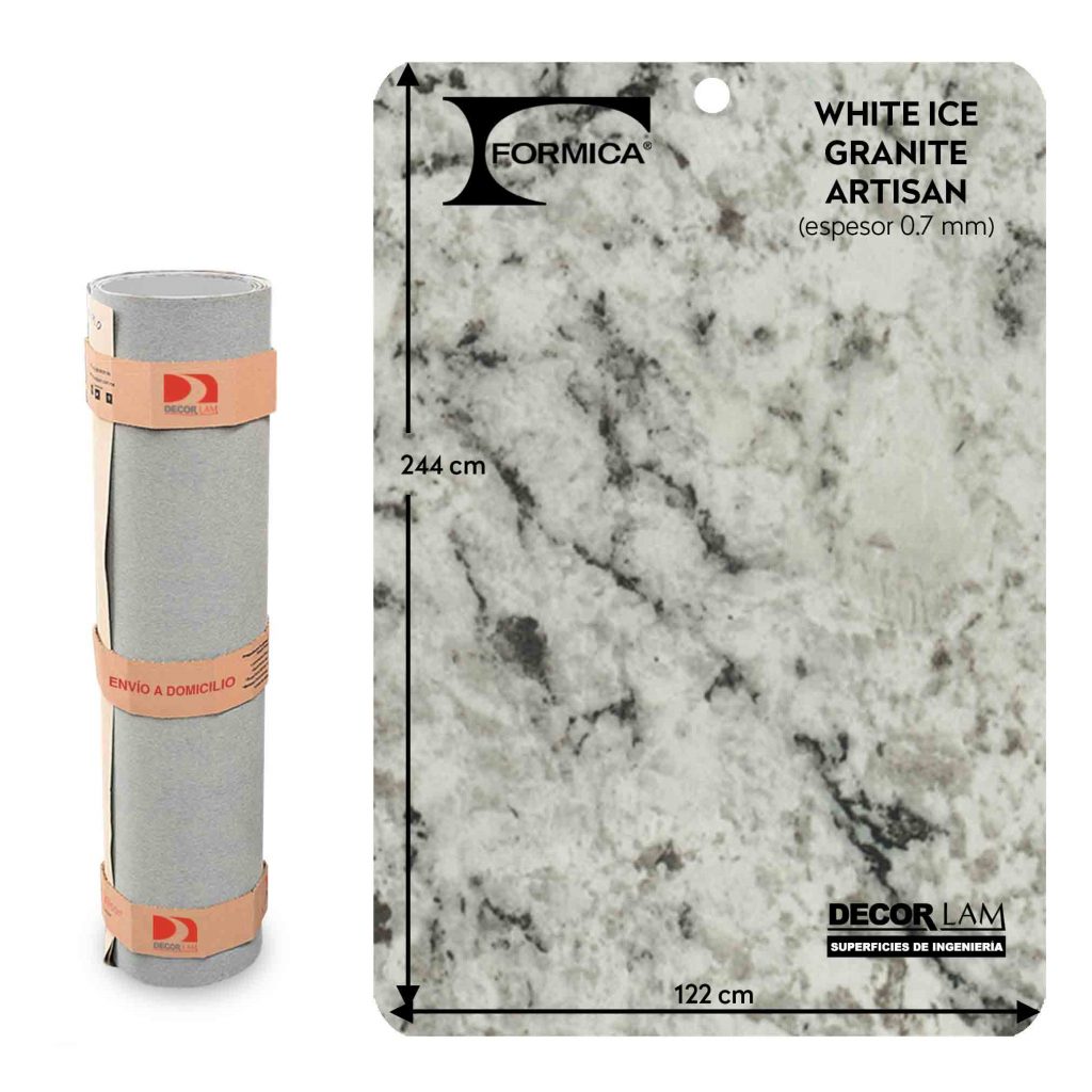 Formica® Laminado White Ice Granite Modelo: 9476 Medida: 1.22 X 2.44 ...