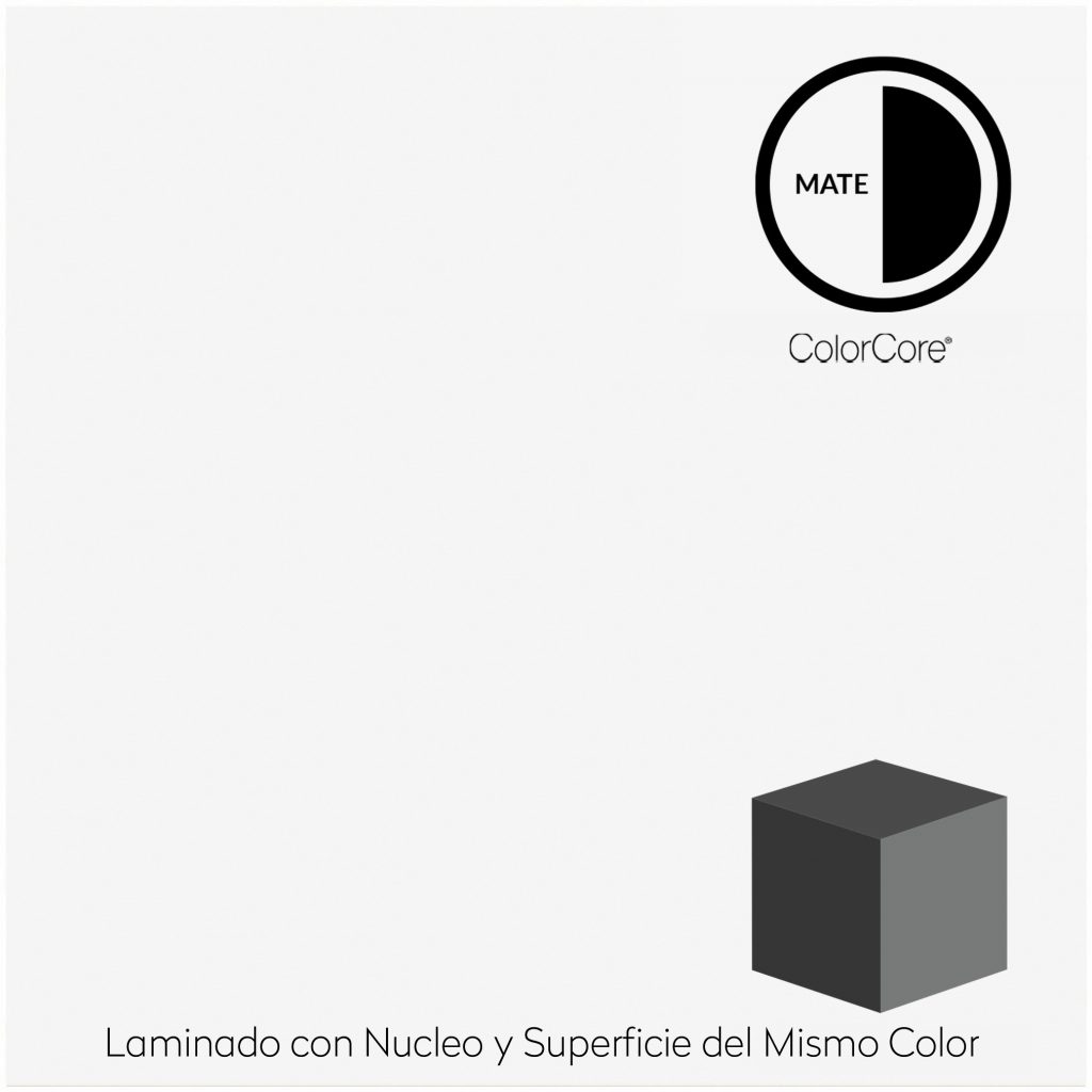 Formica® ColorCore® White CC Mismo Núcleo 1.22 x 3.05 mts. Laminado En ...