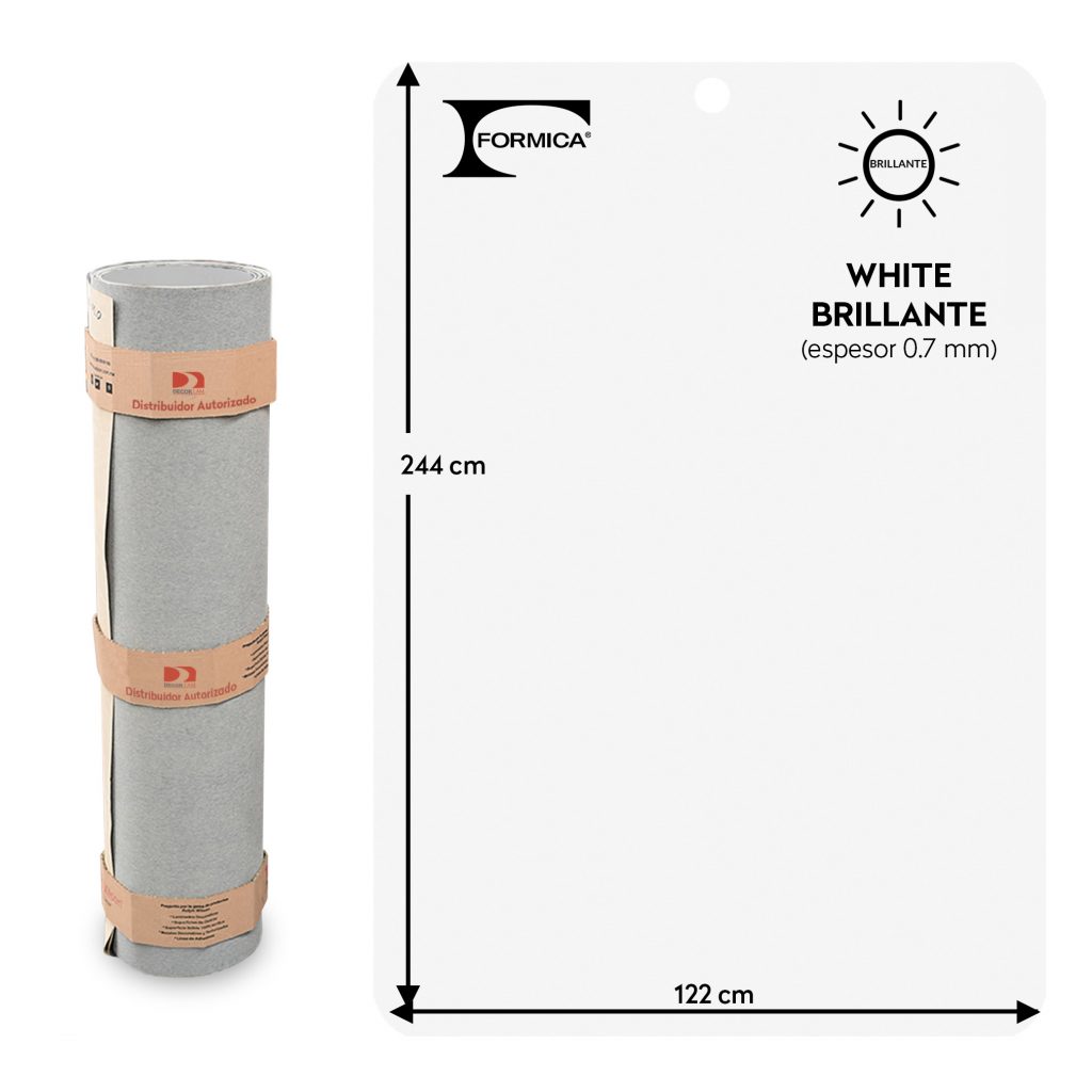 Formica® Laminado White Modelo: 949 Medida: 1.22 X 2.44 mts. En Acabado ...