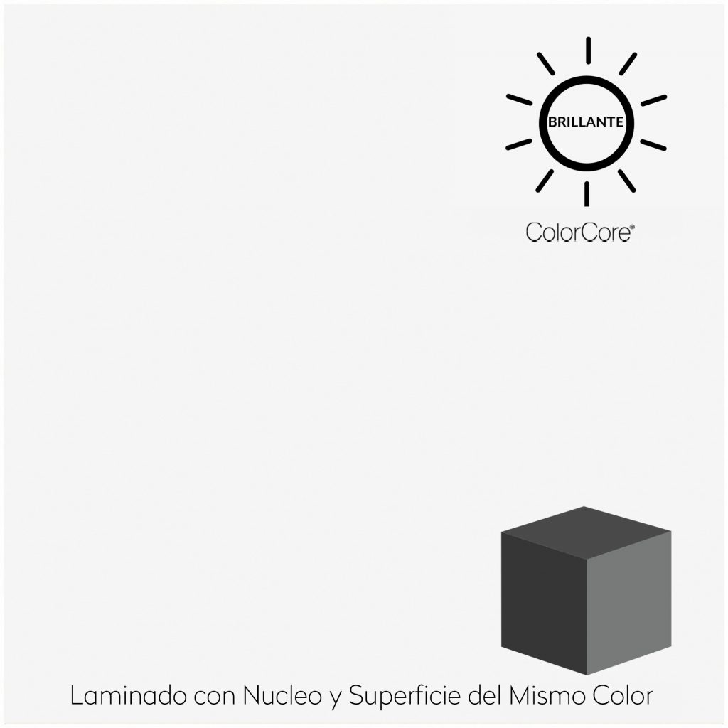 Formica® ColorCore® White CC Mismo Núcleo 1.22 x 3.05 mts. Laminado En ...