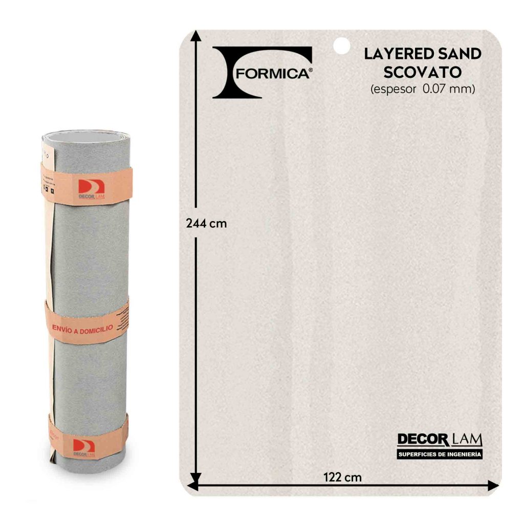 Formica® Laminado Layered Sand Modelo: 9511 Medida: 1.22 X 2.44 mts. En ...
