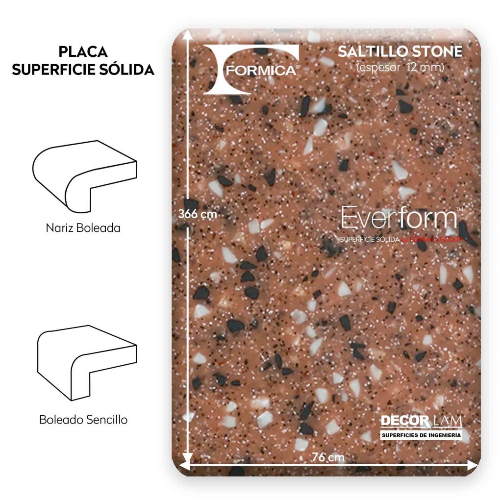 Formica® Placa de Superficie Sólida Everform™ Mod. 704 Saltillo Stone ...