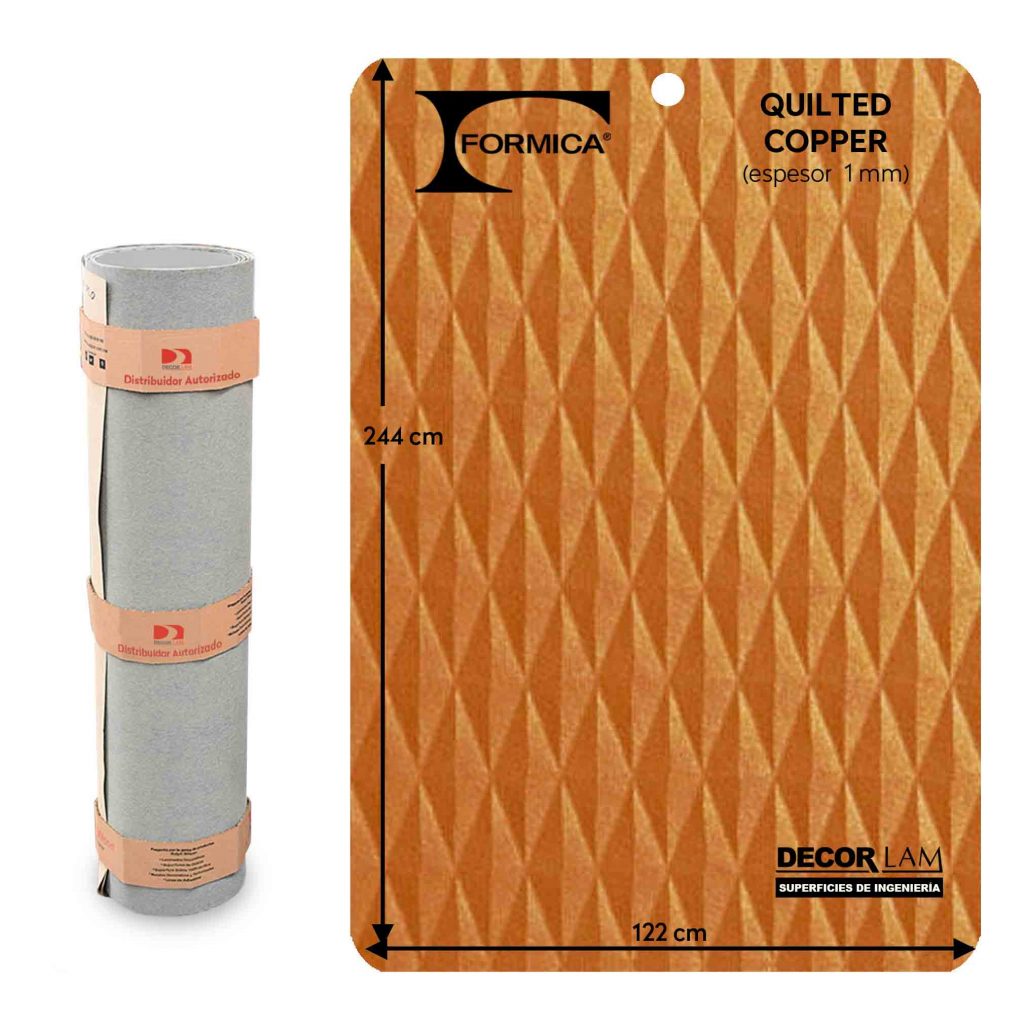 Formica® Laminado Quilted Copper 1.22 X 2.22 Mts. Laminado En Acabado ...