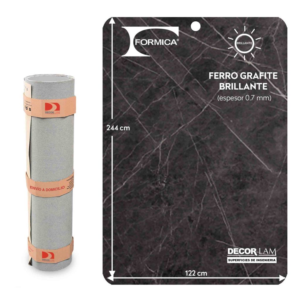 180fx® Formica Ferro Grafite Modelo: 9483 Medida: 1.22 X 2.44 mts ...