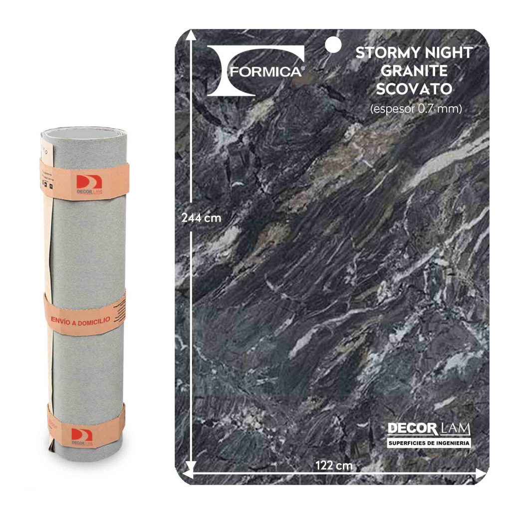 180fx® Formica Stormy Night Granite Modelo: 9537 Medida: 1.22 X 2.44 ...